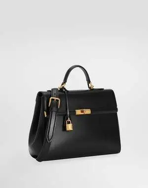 Dolce & Gabbana Marlene Handbag In Palmellato Calfskin - Black