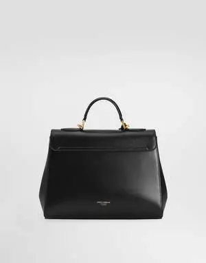 Dolce & Gabbana Marlene Handbag In Palmellato Calfskin - Black