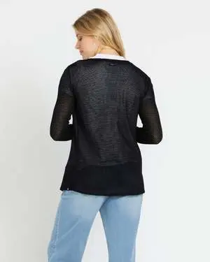 Volcom Open-front Wrap Cardigan - Black