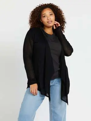 Volcom Open-front Wrap Cardigan - Black