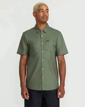 Volcom Veeco Oxford Short Sleeve Shirt - Light Olive