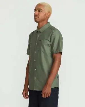 Volcom Veeco Oxford Short Sleeve Shirt - Light Olive