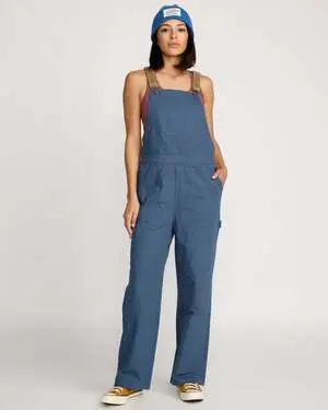 Volcom Full Cut Work Overalls - Harbor Blue