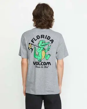 Volcom Gatornation Short Sleeve Tee - Heather Grey
