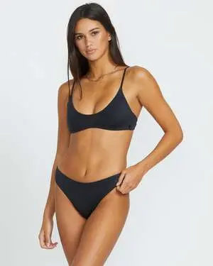 Volcom Simply Seamless Crop Bikini Top - Black