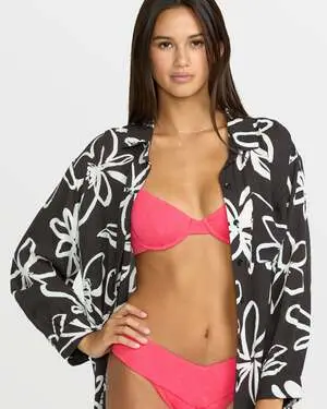 Volcom Floral Print Button-up