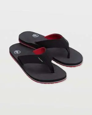Volcom Victor Sandals - Black/red