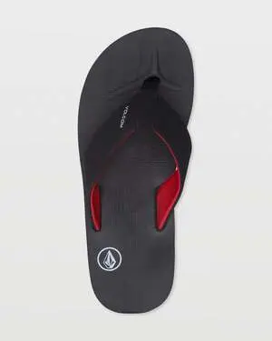 Volcom Victor Sandals - Black/red