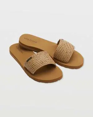 Volcom Braided Slide Sandals - Cognac