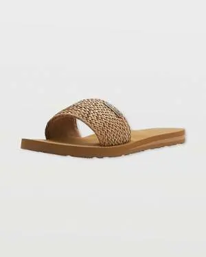 Volcom Braided Slide Sandals - Cognac