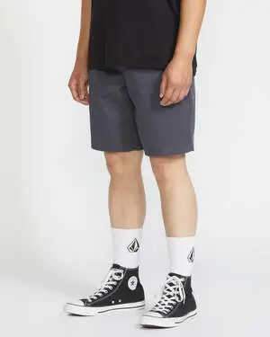 Volcom Frickin Elastic Waist Shorts - Charcoal