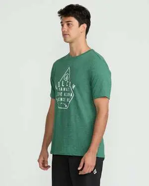 Volcom Lined Up Short Sleeve Tee - Forest Heather
