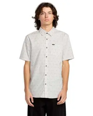 Volcom Bankstone Short Sleeve Shirt - White Combo