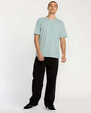 Volcom Solid Short Sleeve Pocket Tee - Chambray