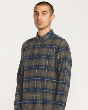 Volcom Levelstone Long Sleeve Shirt - Navy