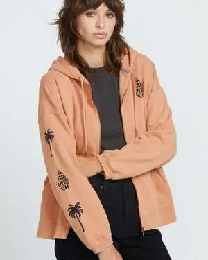 Volcom Stone Art Up Zip Hoodie - Sandstone