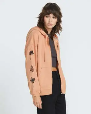 Volcom Stone Art Up Zip Hoodie - Sandstone