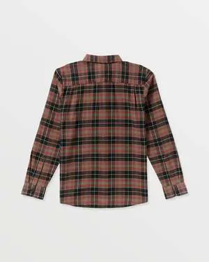 Volcom Levelstone Long Sleeve Shirt - Black/red