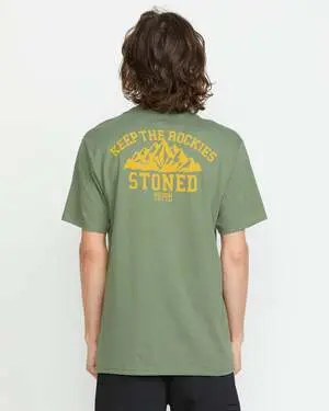 Volcom Keep Rockies Stoned Short Sleeve Tee - Light Olive
