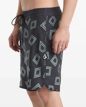 Volcom Contact Scallop Stoney 19 Boardshorts - Black