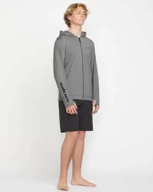 Volcom Modstone Loose Zip Thrashguard Hoodie - Heather Grey