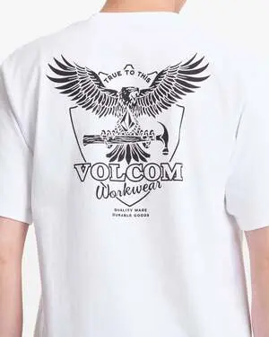Volcom Hammered Split Short Sleeve Tee - White