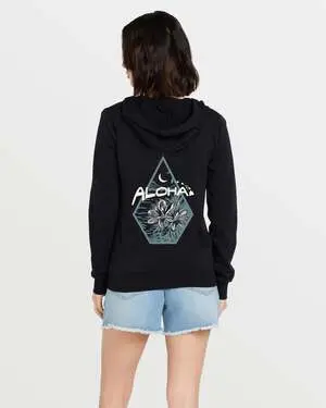 Volcom Hooded Zip-up Sweatshirt - Black