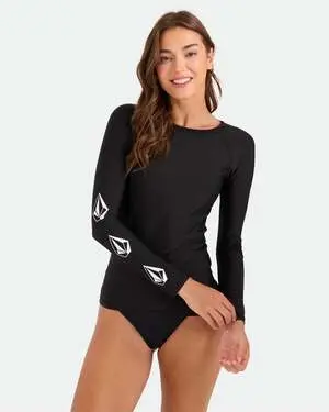 Volcom Simply Core Long Sleeve Rashguard - Black