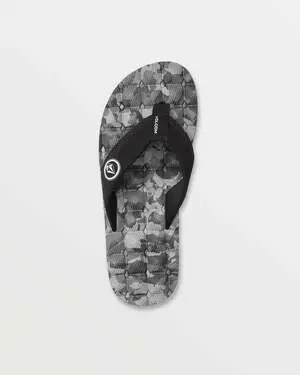 Volcom Recliner Thong Sandals - Gray Combo