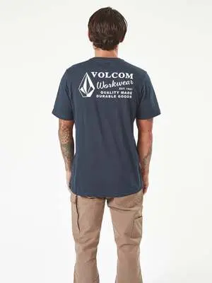 Volcom Workwear Short Sleeve Tee - Navy