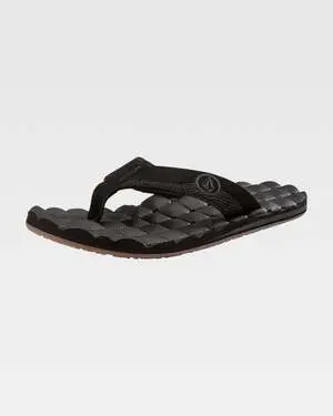 Volcom Recliner Sandals - Black Destructo