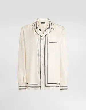 Dolce & Gabbana Logo And Stripe-print Vanity Silk Twill Shirt