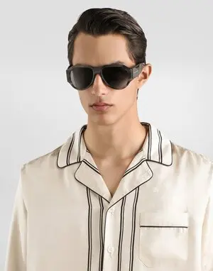 Dolce & Gabbana Logo And Stripe-print Vanity Silk Twill Shirt