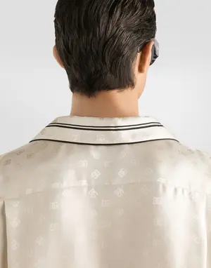 Dolce & Gabbana Logo And Stripe-print Vanity Silk Twill Shirt