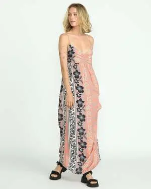 Volcom Printed Strappy Maxi Dress