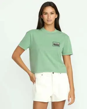 Volcom Dial Crop Tee - Seagreen