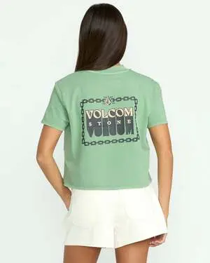 Volcom Dial Crop Tee - Seagreen