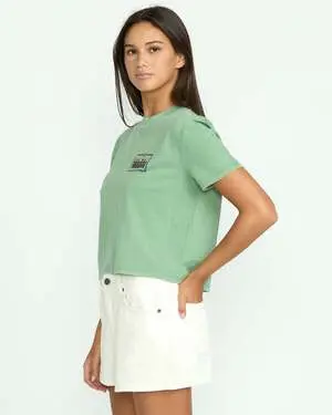 Volcom Dial Crop Tee - Seagreen