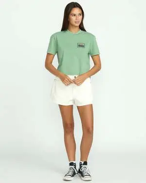Volcom Dial Crop Tee - Seagreen