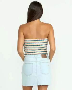 Volcom Pointelle Cropped Tube Top
