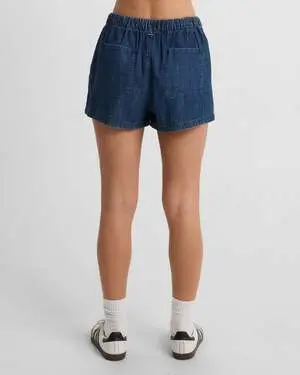 Volcom Relaxed Tie-front Shorts - Chambray
