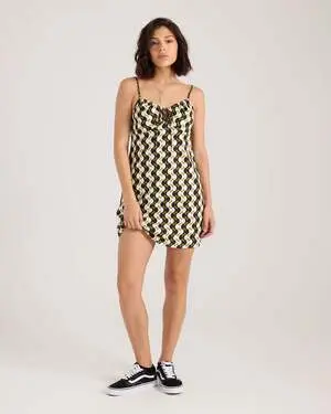 Volcom La Fronda Mini Dress - Black/natural