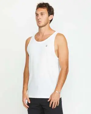 Volcom Solid Heather Sleeveless Tank - White