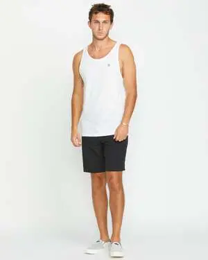 Volcom Solid Heather Sleeveless Tank - White