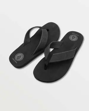 Volcom Daycation Sandals - Black Destructo