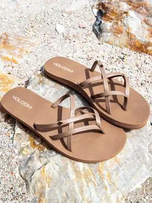 Volcom Strappy Sandals Natural
