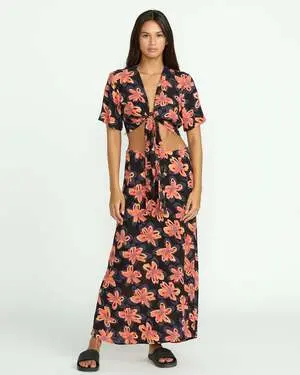 Volcom Printed Midi Skirt
