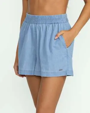Volcom Lived In Track Shorts - Chambray