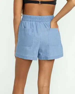 Volcom Lived In Track Shorts - Chambray