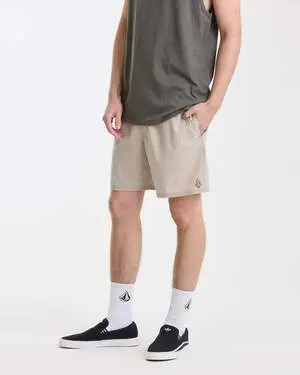 Volcom Elastic Waist Shorts - Stone